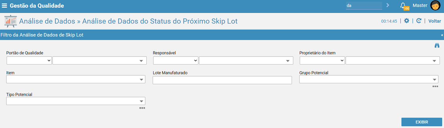 Status do Próximo Skip Lot – SIQ Systems