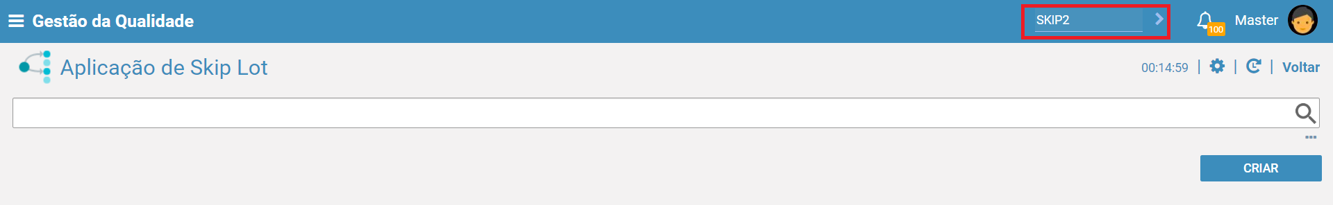 Acessando o Módulo Skip Lot - Aplicação – SIQ Systems