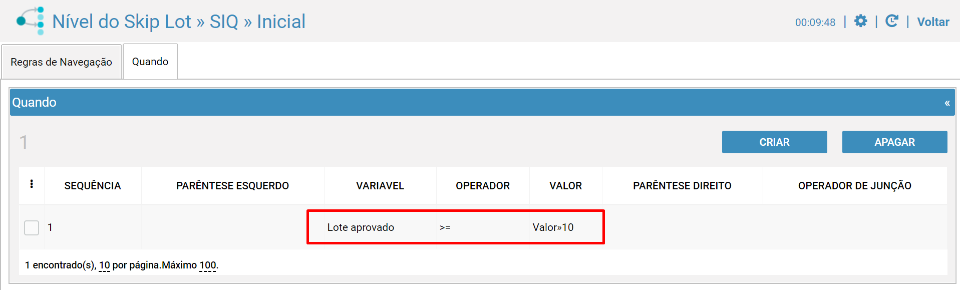 Exemplos - Configuração de Políticas e Níveis de Skip Lote (Normais ...
