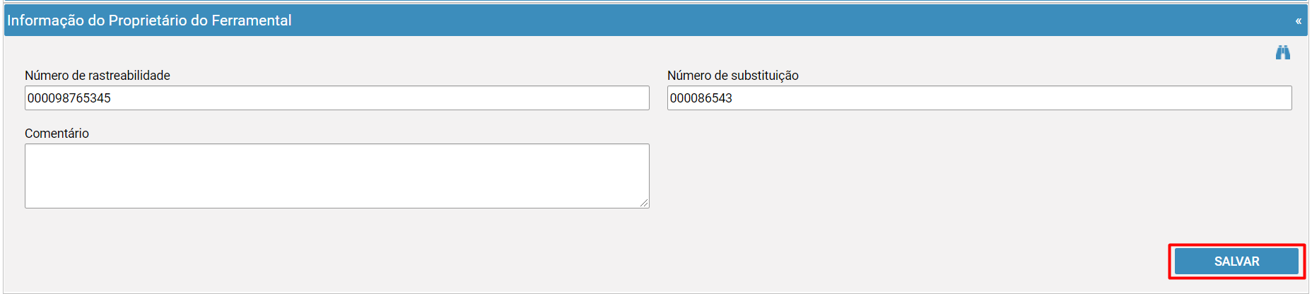 Identificação do Ferramental – SIQ Systems