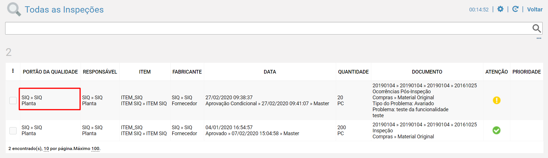 Configurar "Gerencia Por" – SIQ Systems