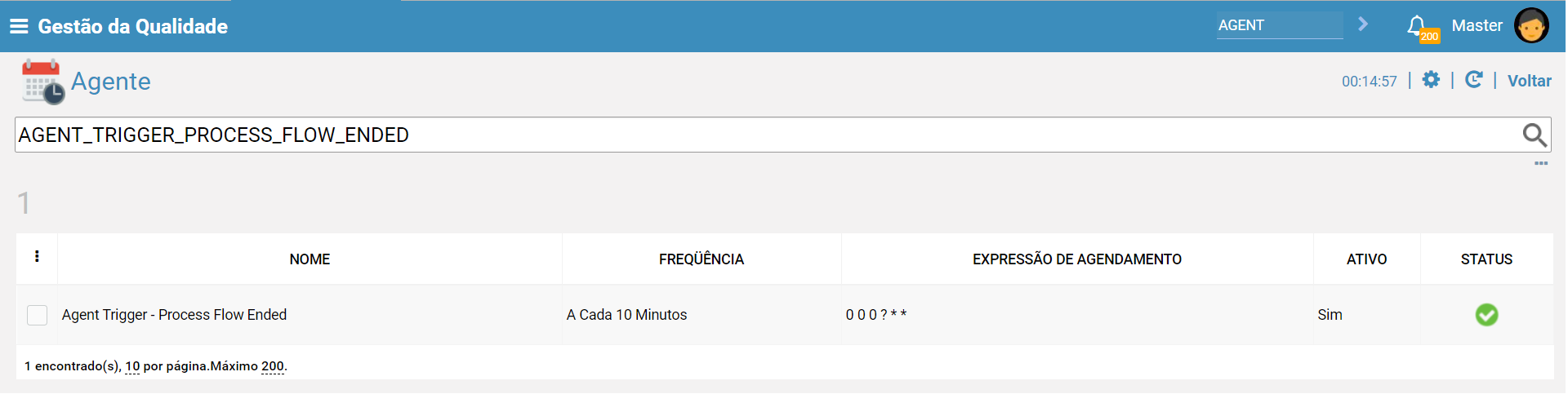 Gatilho - Fluxo de Processo Finalizado – SIQ Systems